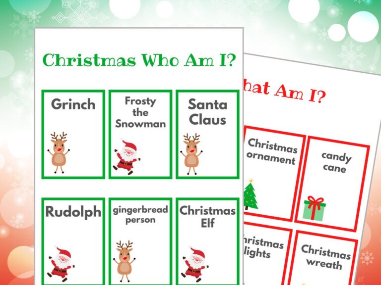 Christmas Who Am I? Game
