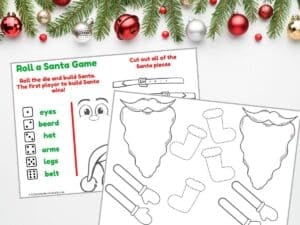 Printable Roll A Santa Game