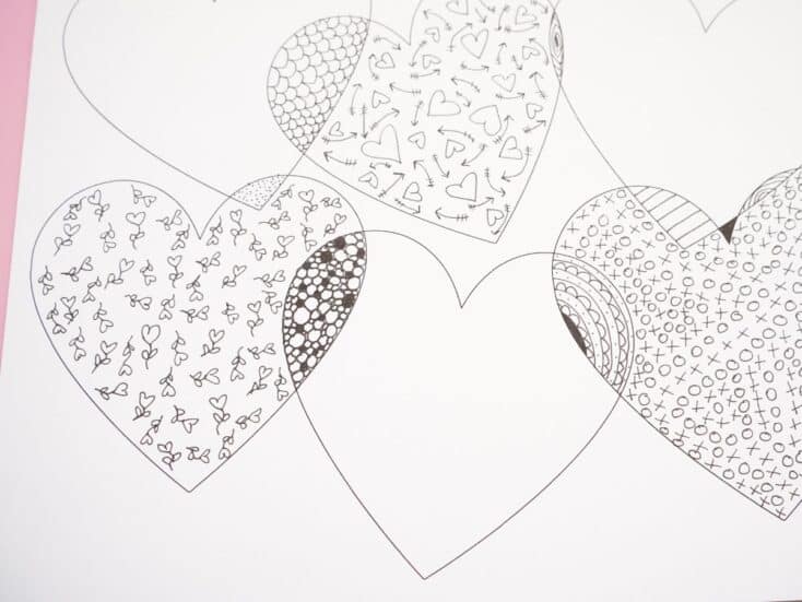 Zentangle Heart Patterns Step by Step