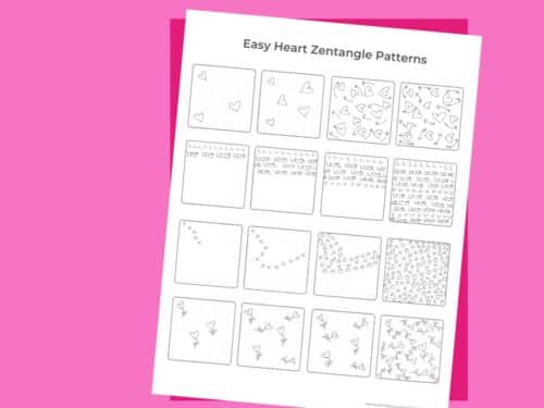 Zentangle Heart Patterns Step by Step