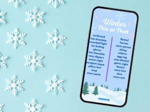 Winter This or That Instagram Template and Printable