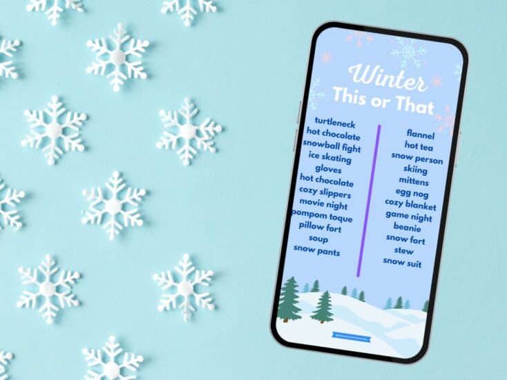 Winter This or That Instagram Template and Printable