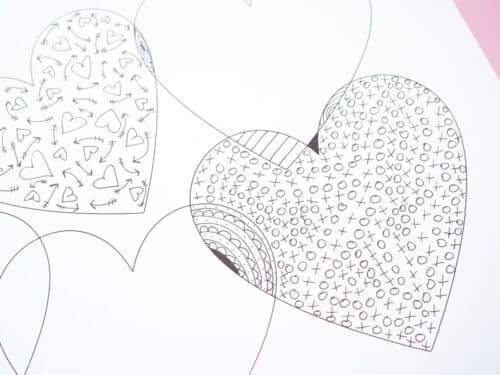 Zentangle Heart Patterns Step by Step