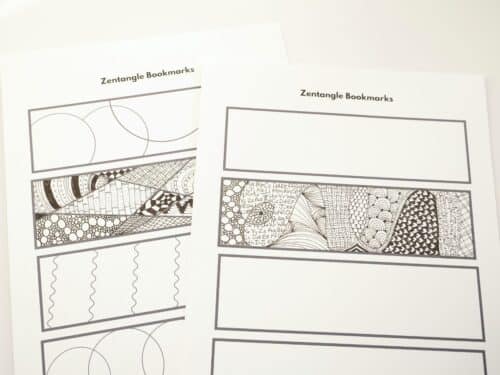 Free Printable Zentangle Bookmarks