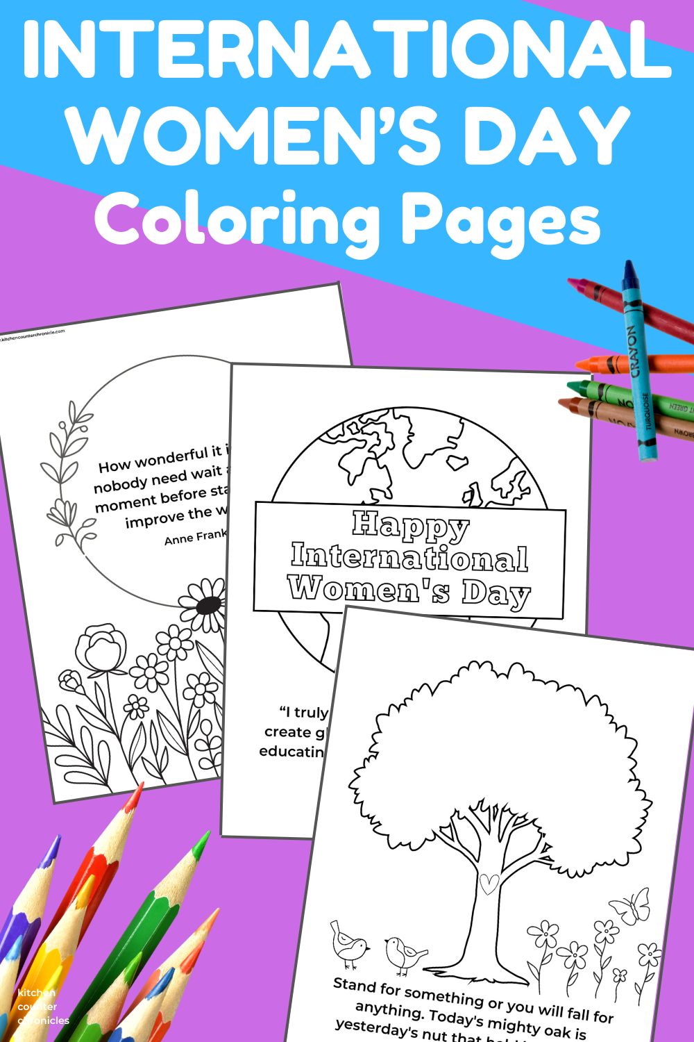 International Women's Day Colouring Pages