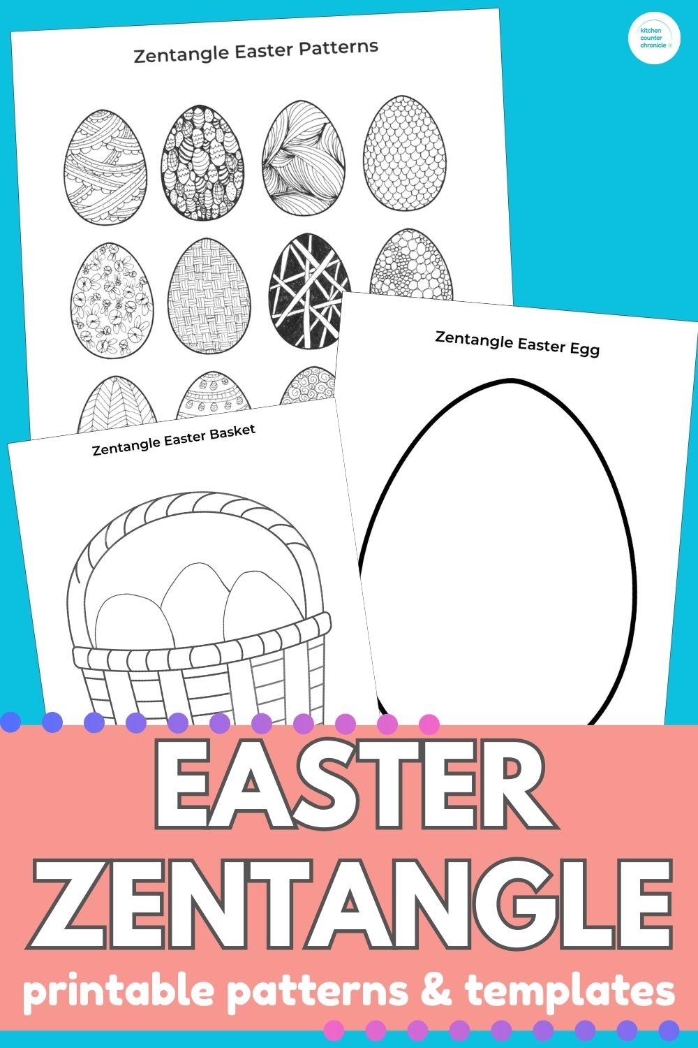 Easy Easter Zentangle Patterns and Easter Egg Templates