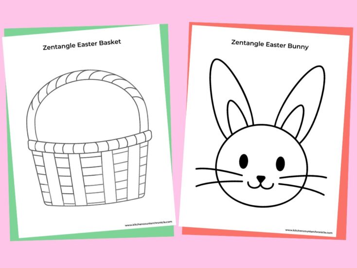 Easy Easter Zentangle Patterns and Easter Egg Templates