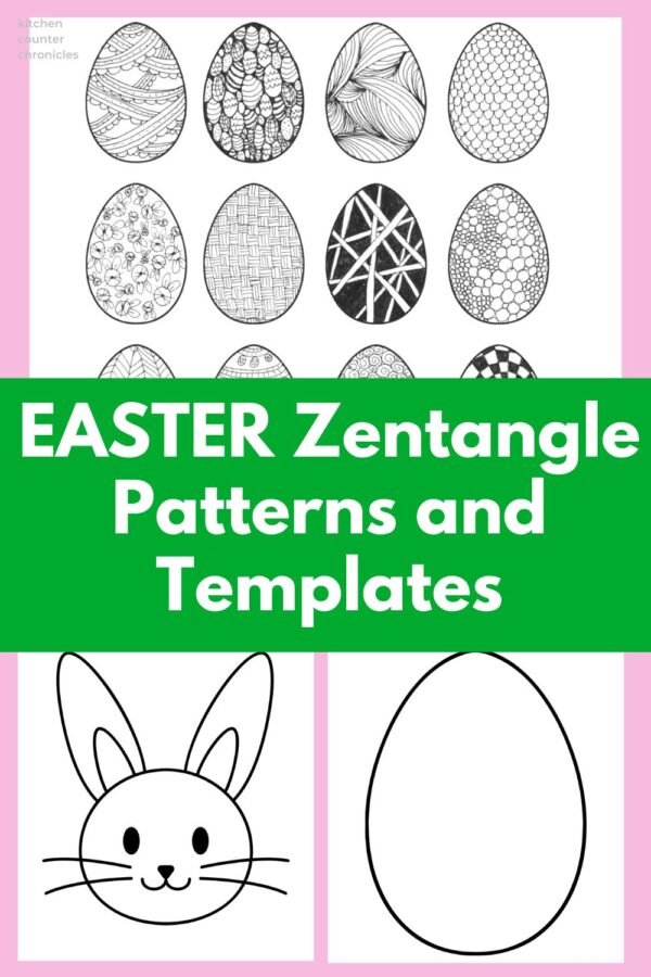 Easy Easter Zentangle Patterns and Easter Egg Templates