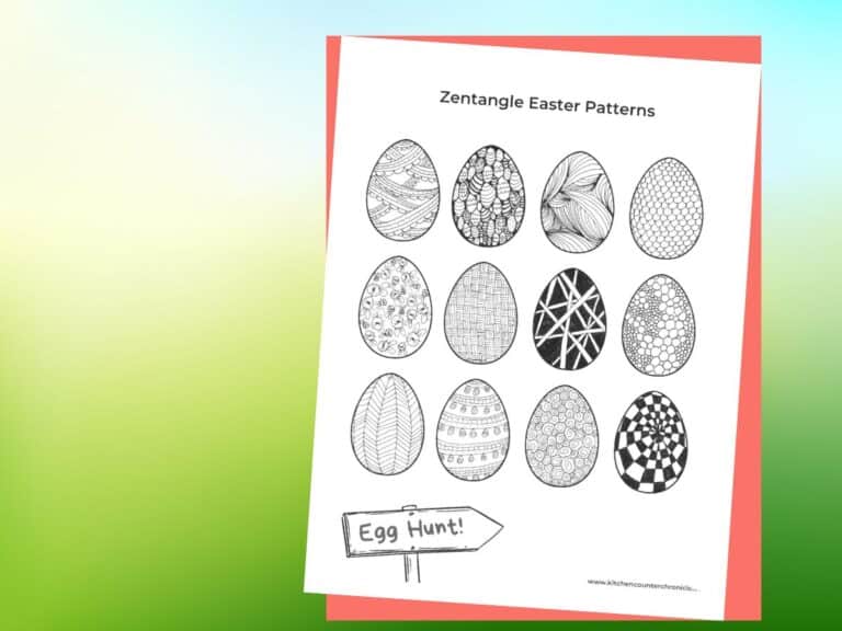 Easy Easter Zentangle Patterns and Easter Egg Templates