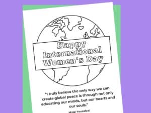 International Women's Day Colouring Pages