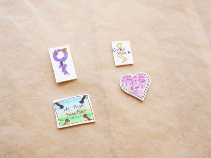 DIY International Women's Day Pins