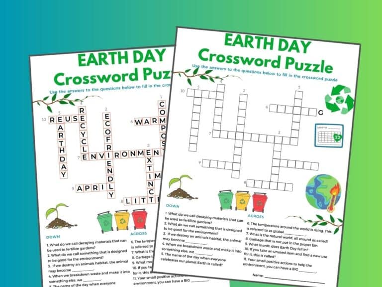 Earth Day Activity - Earth Day Crossword Puzzle