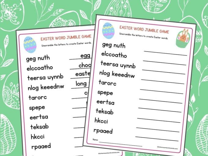 Printable Easter Games for Kids