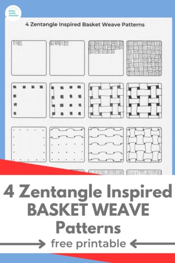 4 Zentangle Basket Weave Patterns
