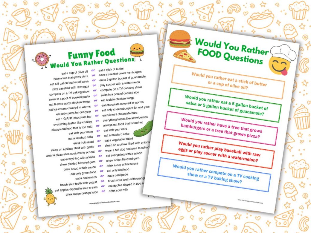Silly Would You Rather Food Questions for Kids