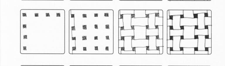 4 Zentangle Basket Weave Patterns