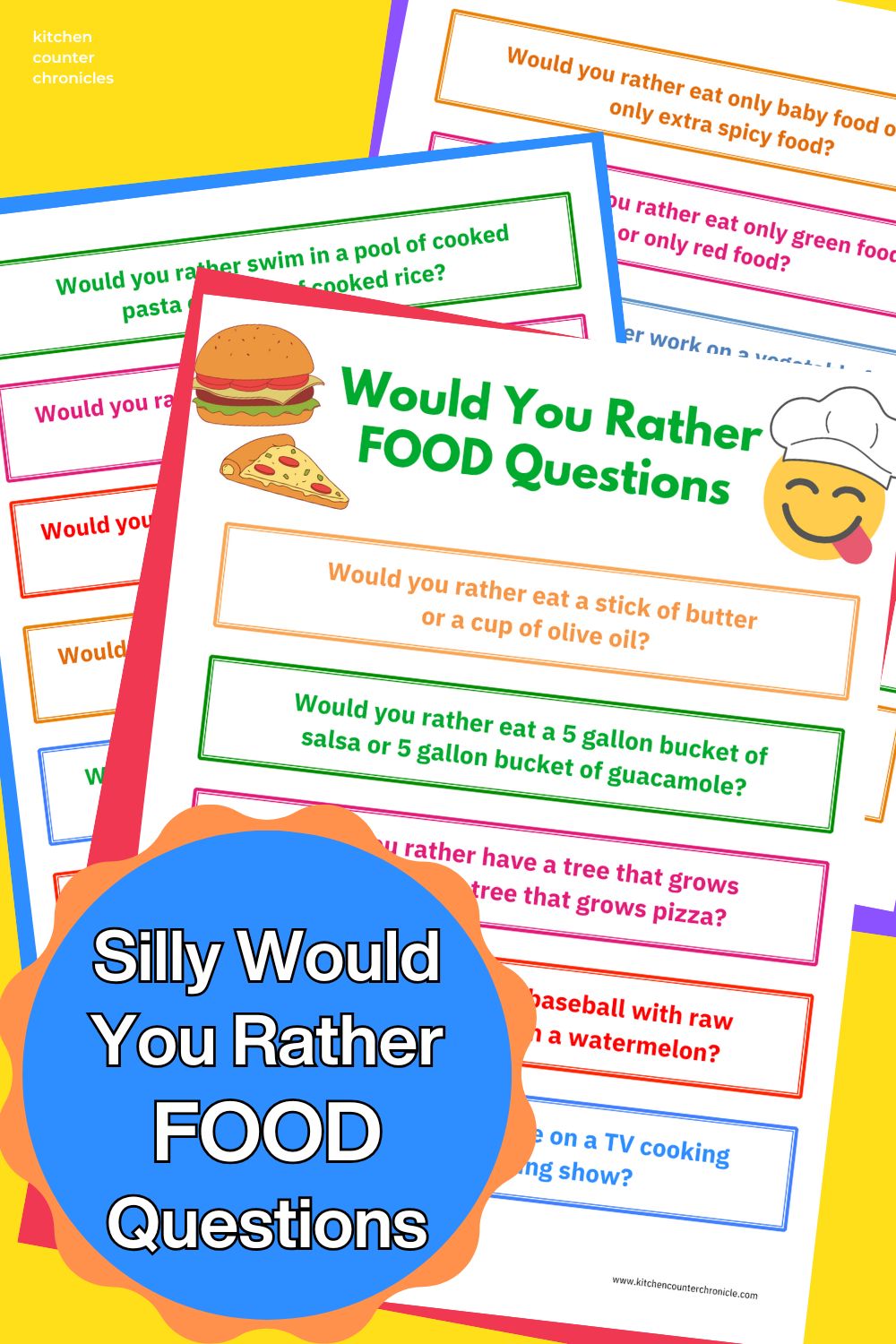 Silly Would You Rather Food Questions for Kids