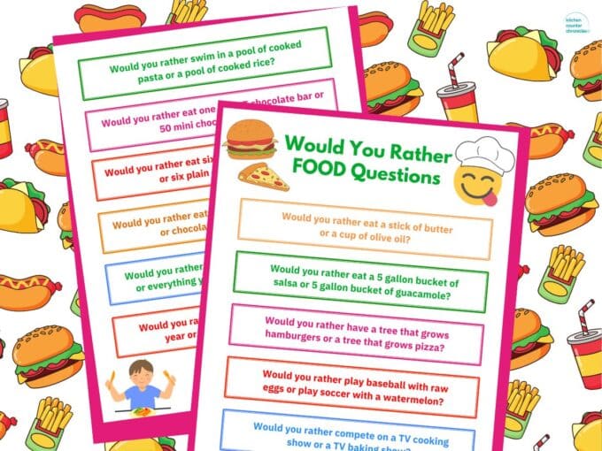 Silly Would You Rather Food Questions for Kids
