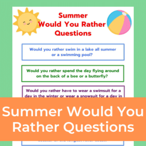 Fun Would You Rather Questions for Middle School