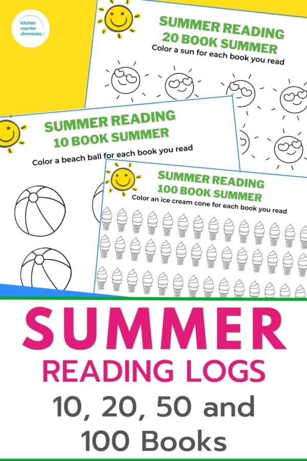 Summer Reading Book Tracker to Color