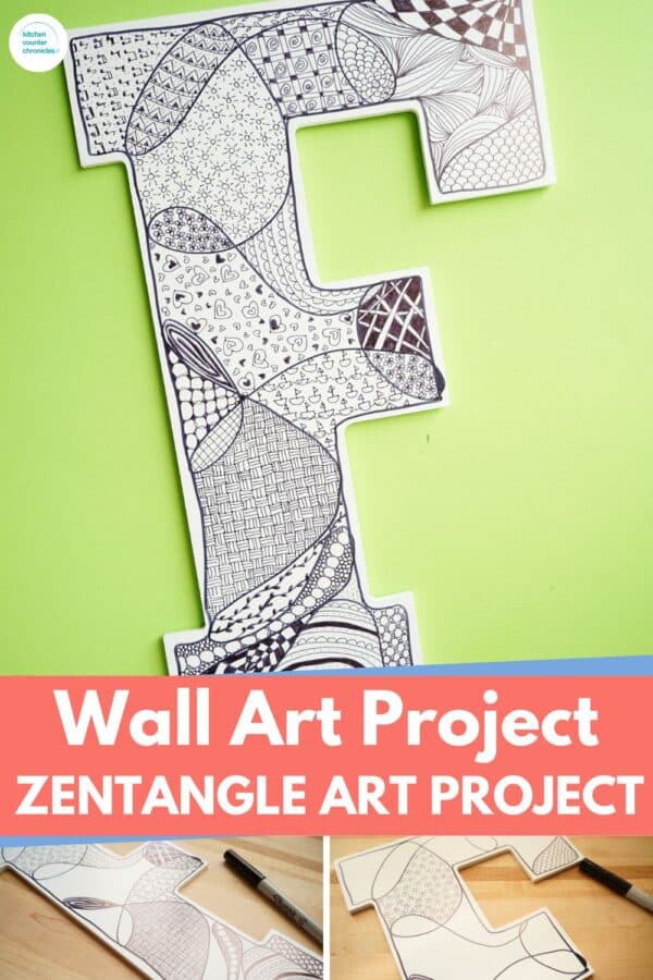 Tween Wall Art - Zentangle Initial