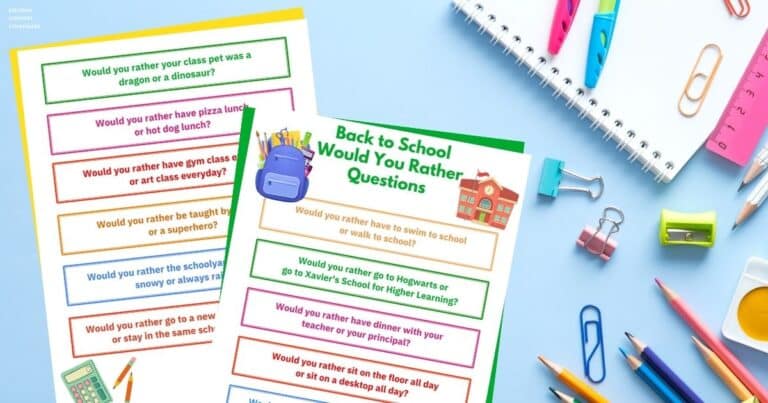Back to School Would You Rather Questions