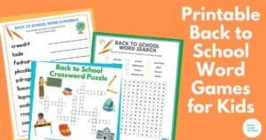 Back to School Activities for Kids