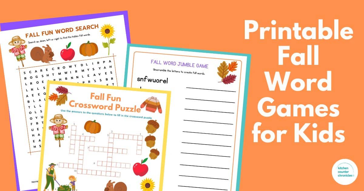 Printable Fall Word Games For Kids Printable Fall Word Games For Kids