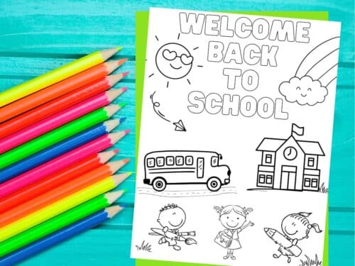 Free Printable Back to School Coloring Pages