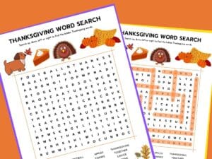 Thanksgiving Word Games for Kids