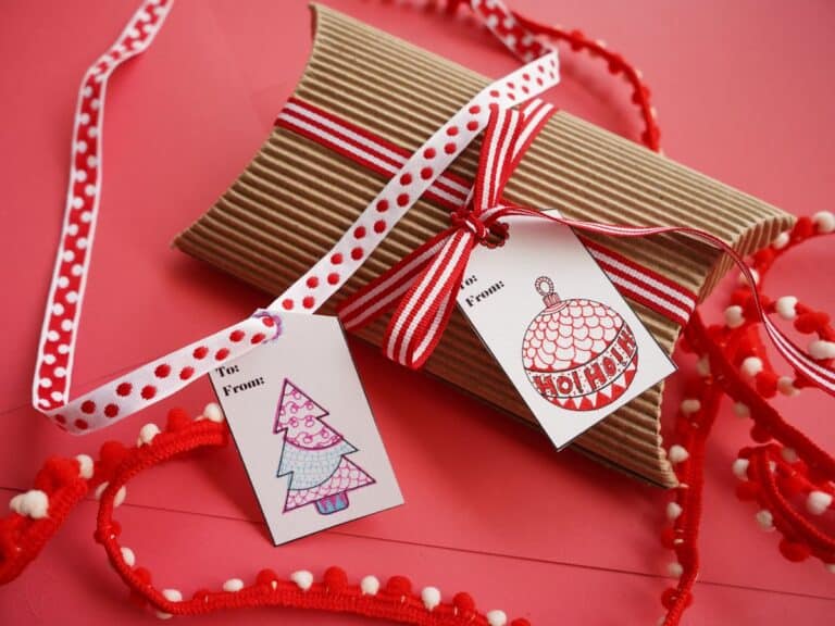 Printable Christmas Zentangle Gift Tags