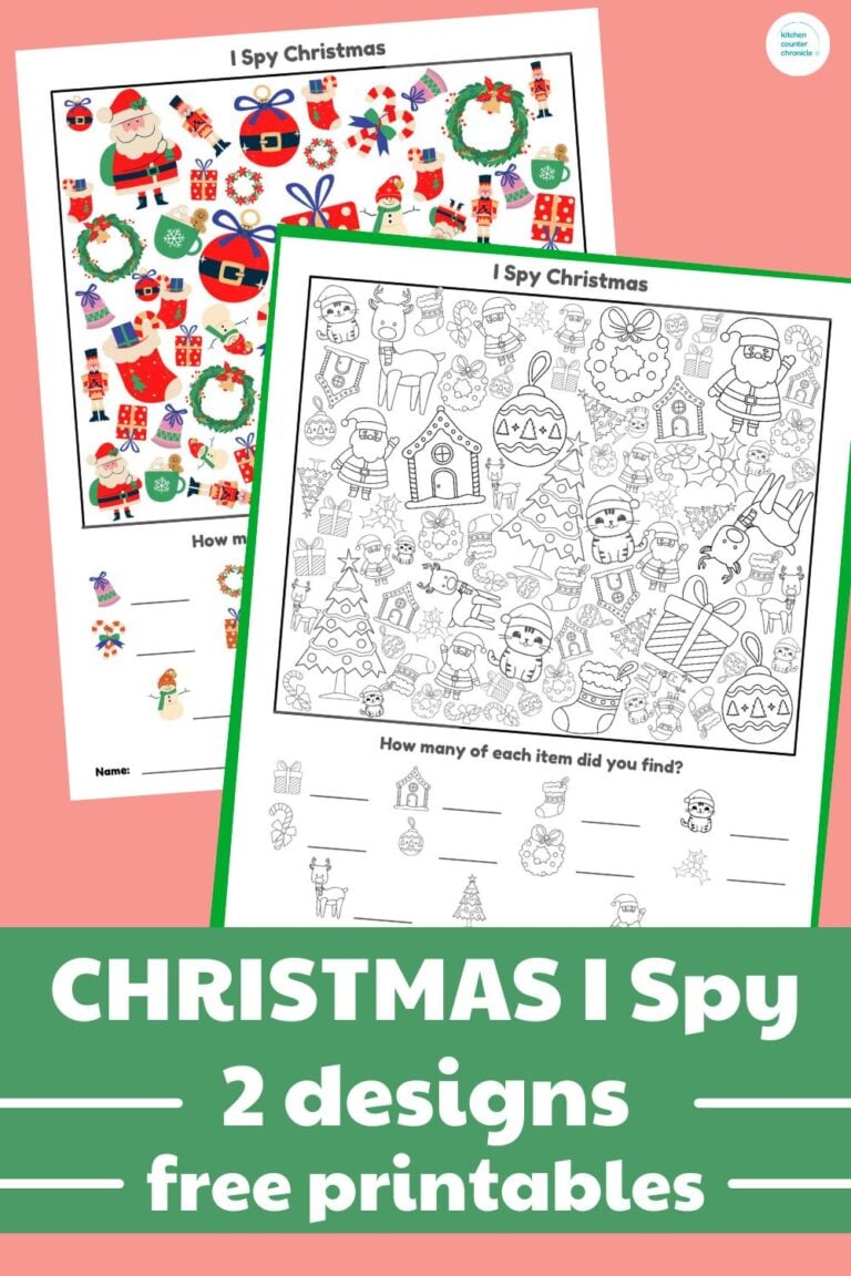 2 Free Printable Christmas I Spy Games