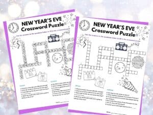 3 Printable New Years Word Games for Kids