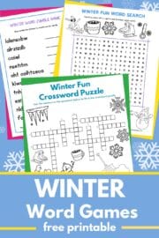 Chilly Winter Word Games for Kids