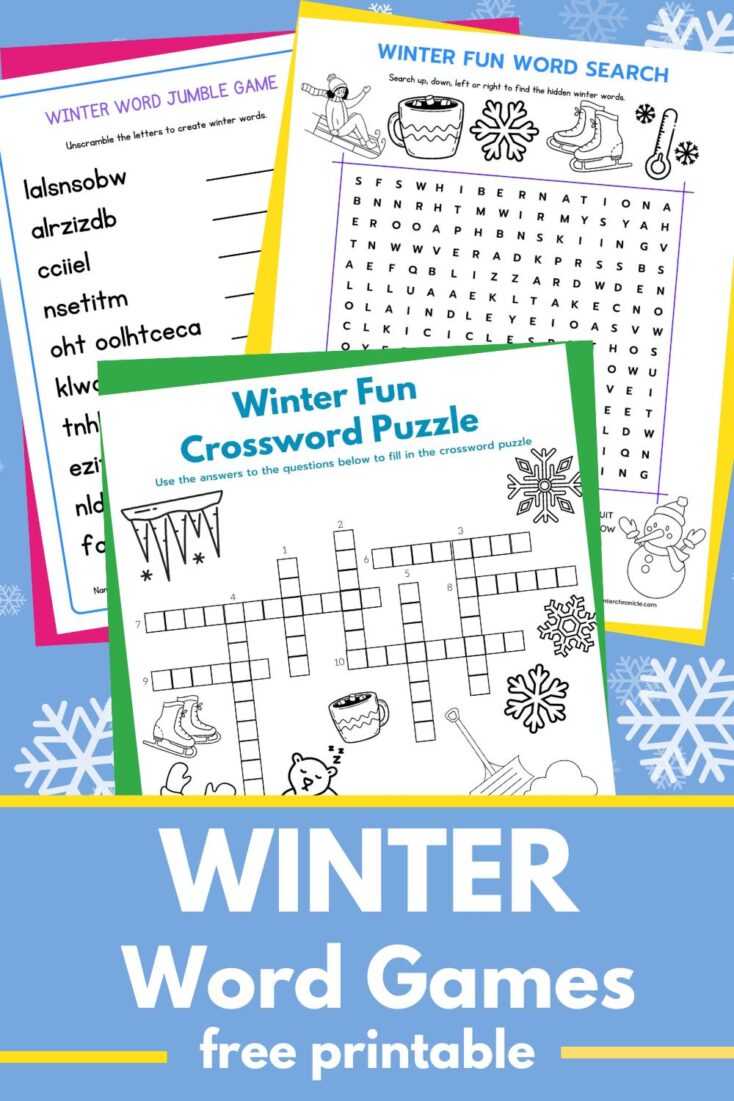 Chilly Winter Word Games for Kids