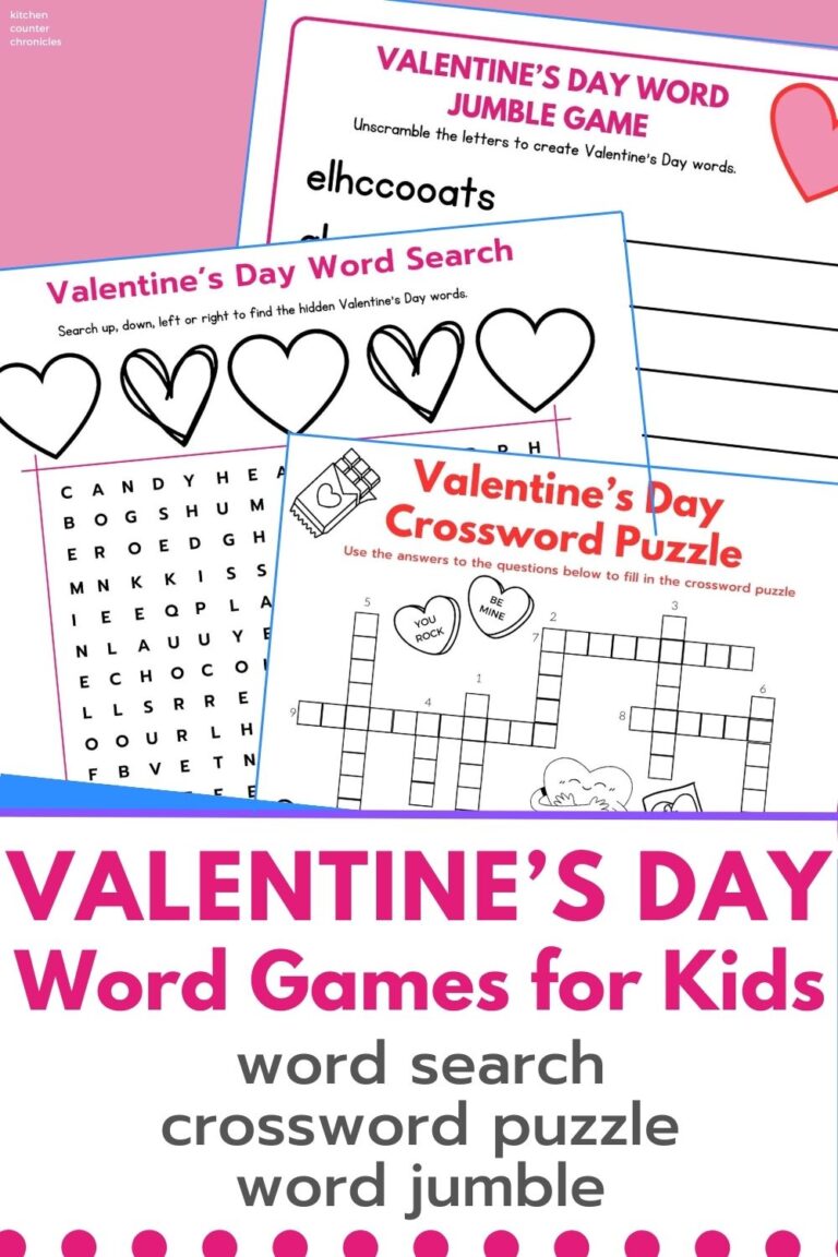 Sweet Valentine's Day Word Games