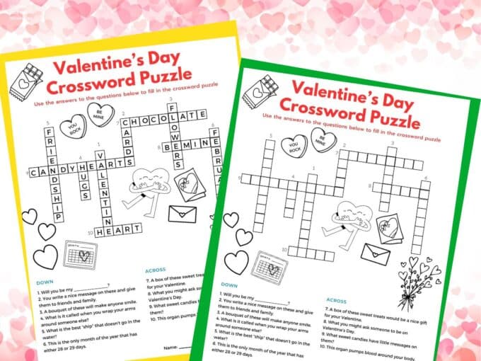 Sweet Valentine's Day Word Games