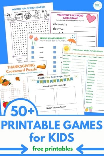 Ultimate Collection of Printable Games for Kids of All Ages