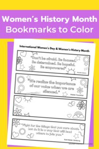 Inspiring Coloring Bookmarks for International Women's Day