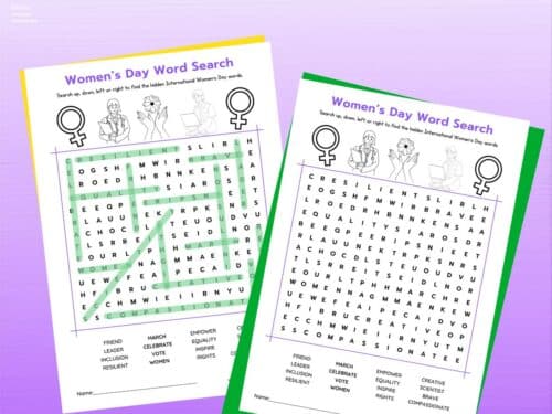 Printable Women's History Month Games