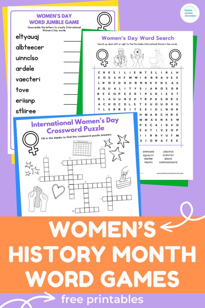 International Women's Day Word Games
