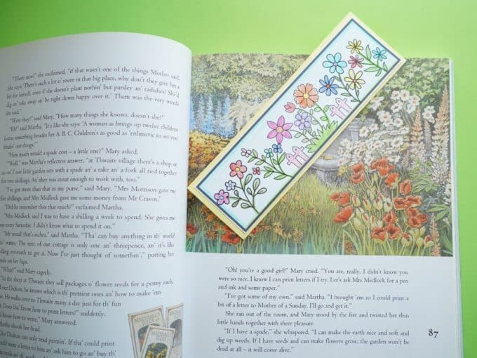 Printable Garden Bookmarks to Color