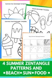 Summer Zentangle Patterns and Templates