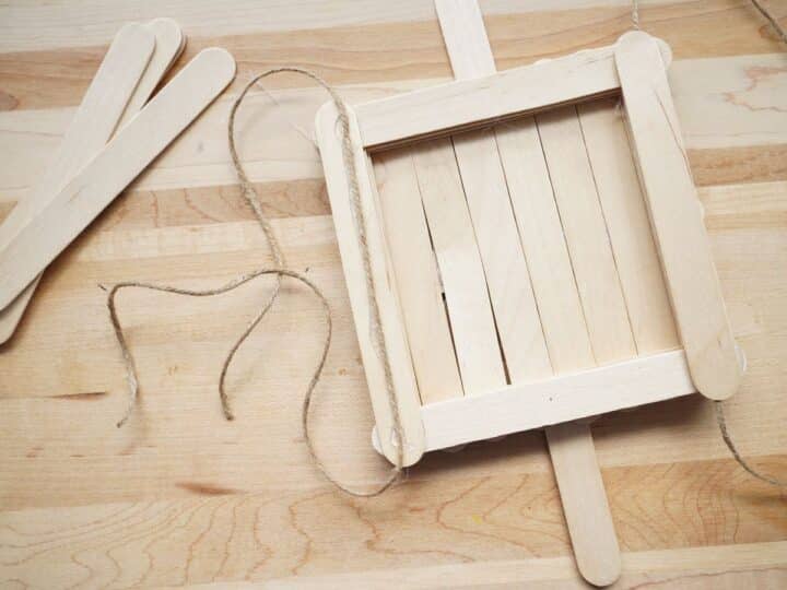 DIY Hanging Bird Feeder from Craft Sticks