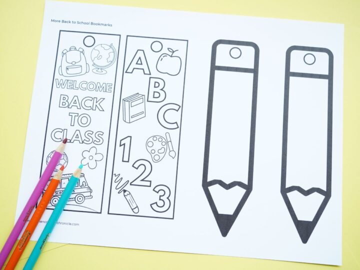 Pencil Bookmarks and More Back to School Bookmarks