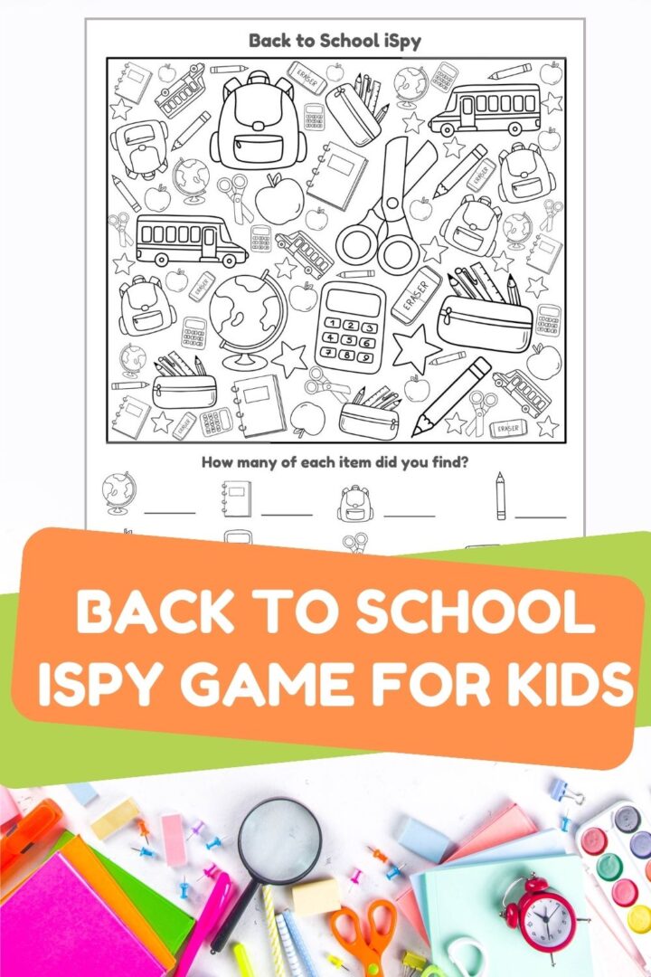 Fun Back to School iSpy Game for Kids