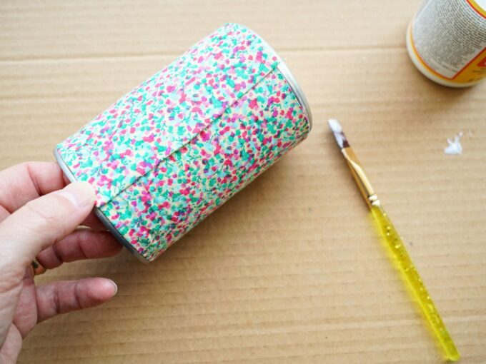 Easy DIY Pencil Holder - Fabric Covered