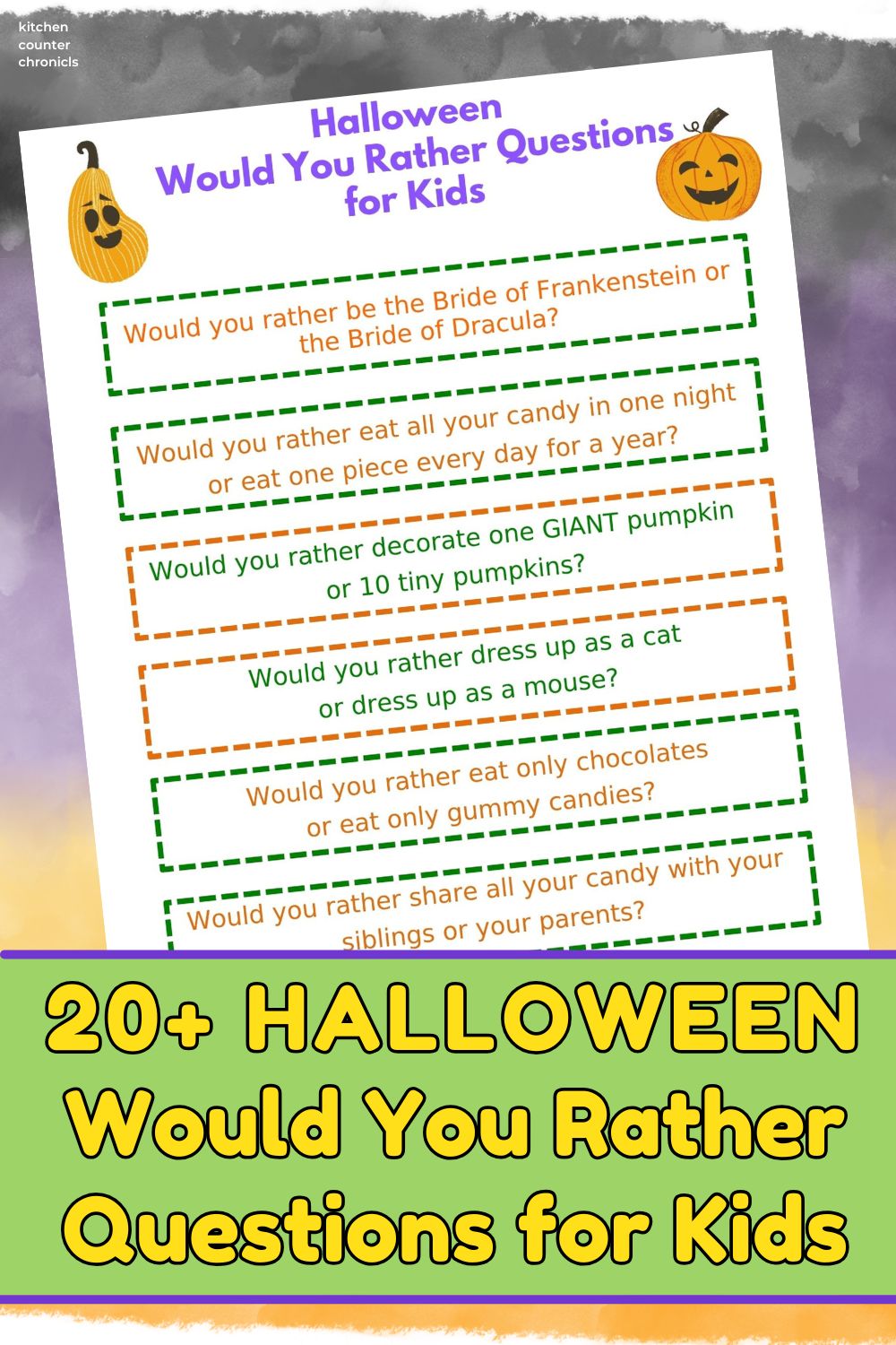Silly and Spooky Would You Rather Halloween Questions for Kids