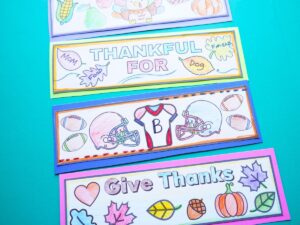 Thanksgiving Bookmarks to Color