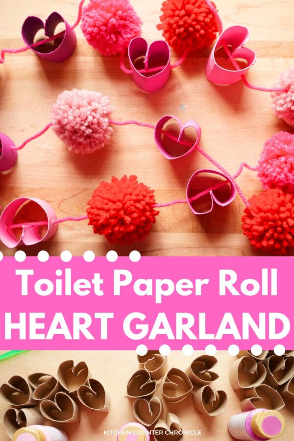 DIY Toilet Paper Roll Heart Garland